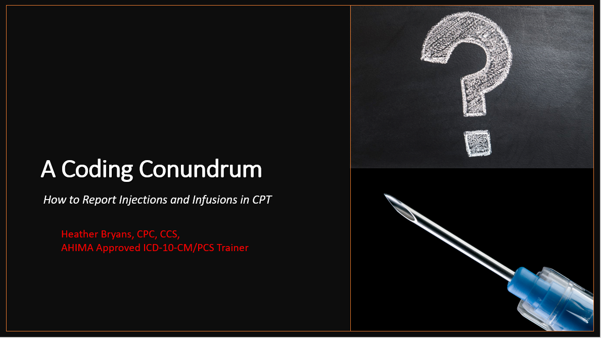 A Coding Conundrum: How to Report Injections and Infusions in CPT ...